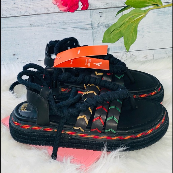 FARM Rio | Shoes | Farm Rio Sand Rope Tie Flatform Sandals | Poshmark